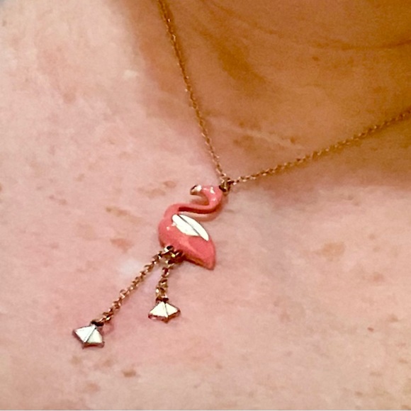 Accessories | Pink Flamingo Pendent Charm With Dangling Chain Legs On A ...